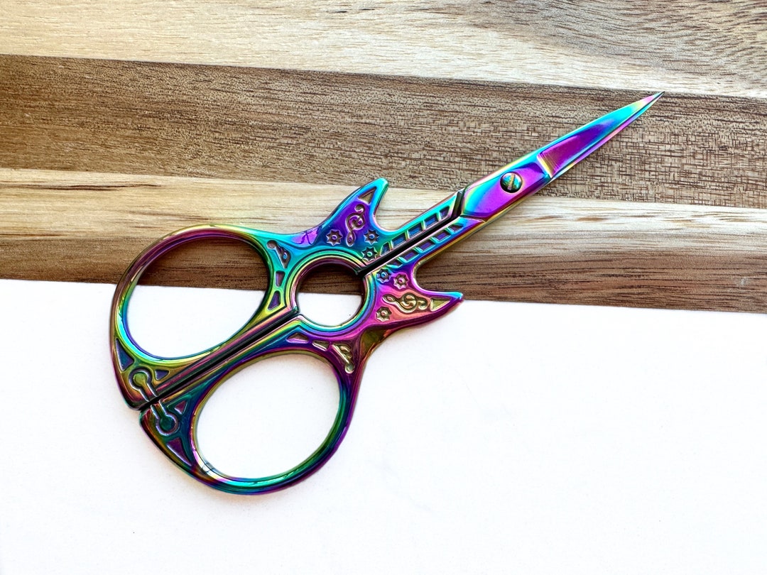 Guitar Neochrome Scissors 4.5 Inch Stainless Steel Sharp - Etsy