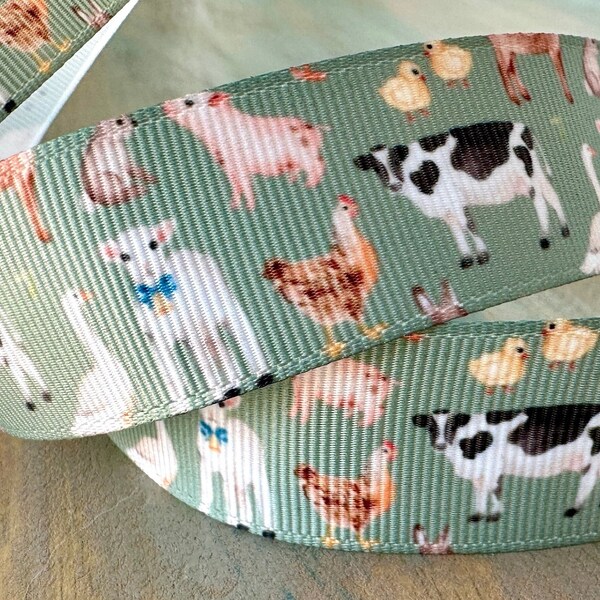 Cow Pig Chicken Ribbon - Etsy