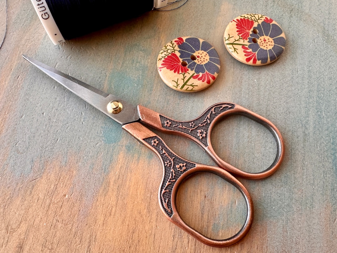 Copper Vine Scissors 5 Inch Stainless Steel Thread Snippers Scissor for ...