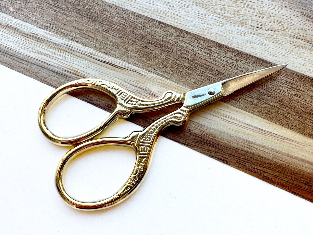 Gold Retro Scissors 3.5 Inch Stainless Steel Scissor Craft Metal ...