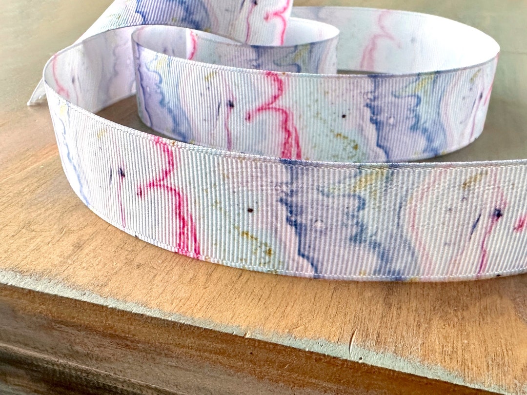 Marble Colors Grosgrain Ribbon 10mm 16mm 25mm Pastel Beach Theme Ribbon ...