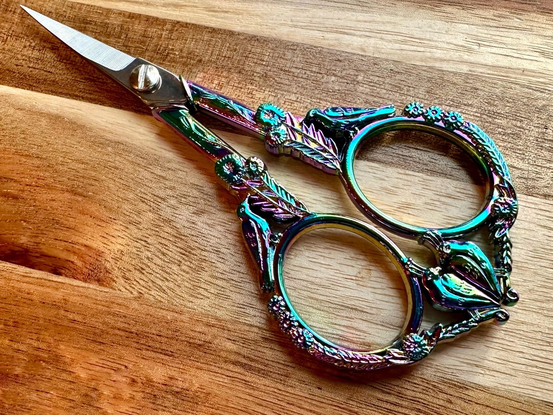 Rainbow Parrot Stainless Steel Scissors 4.5 Inch - Etsy