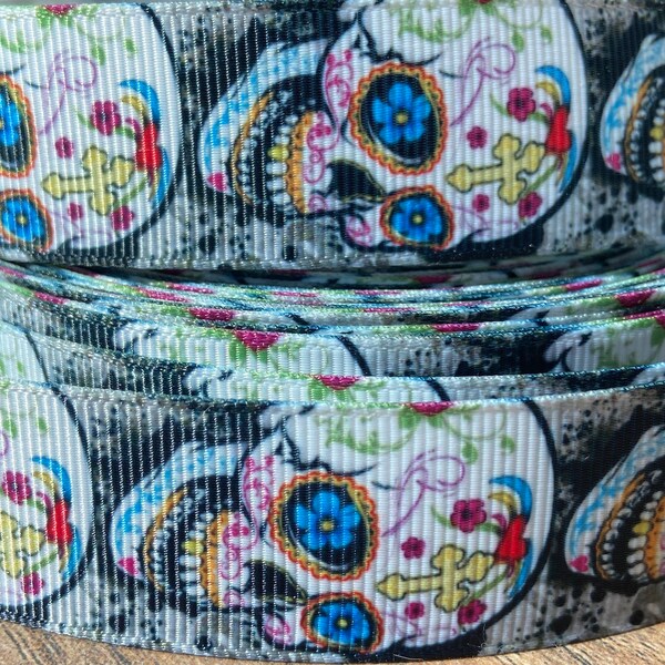 Sugar Skull Ribbon - Etsy