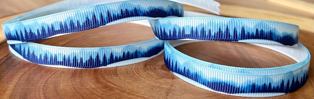 Mountain Range Grosgrain Ribbon 9mm Nature Ribbon Outdoor Party Decor ...