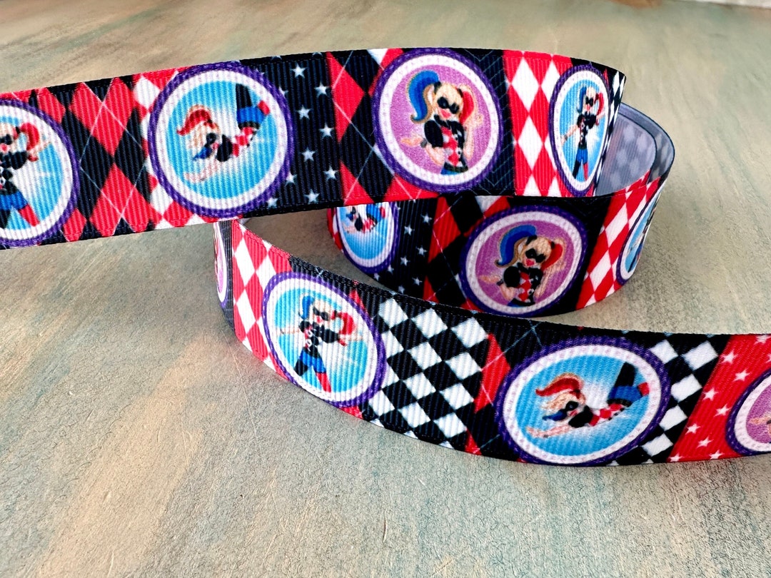 Harlie Win Grosgrain Ribbon 16mm 25mm Harlequin Ribbon Superhero ...