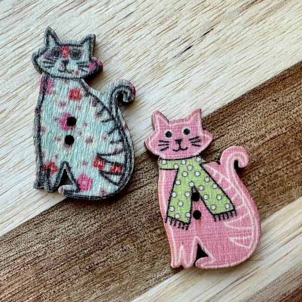 Cat Buttons - Etsy