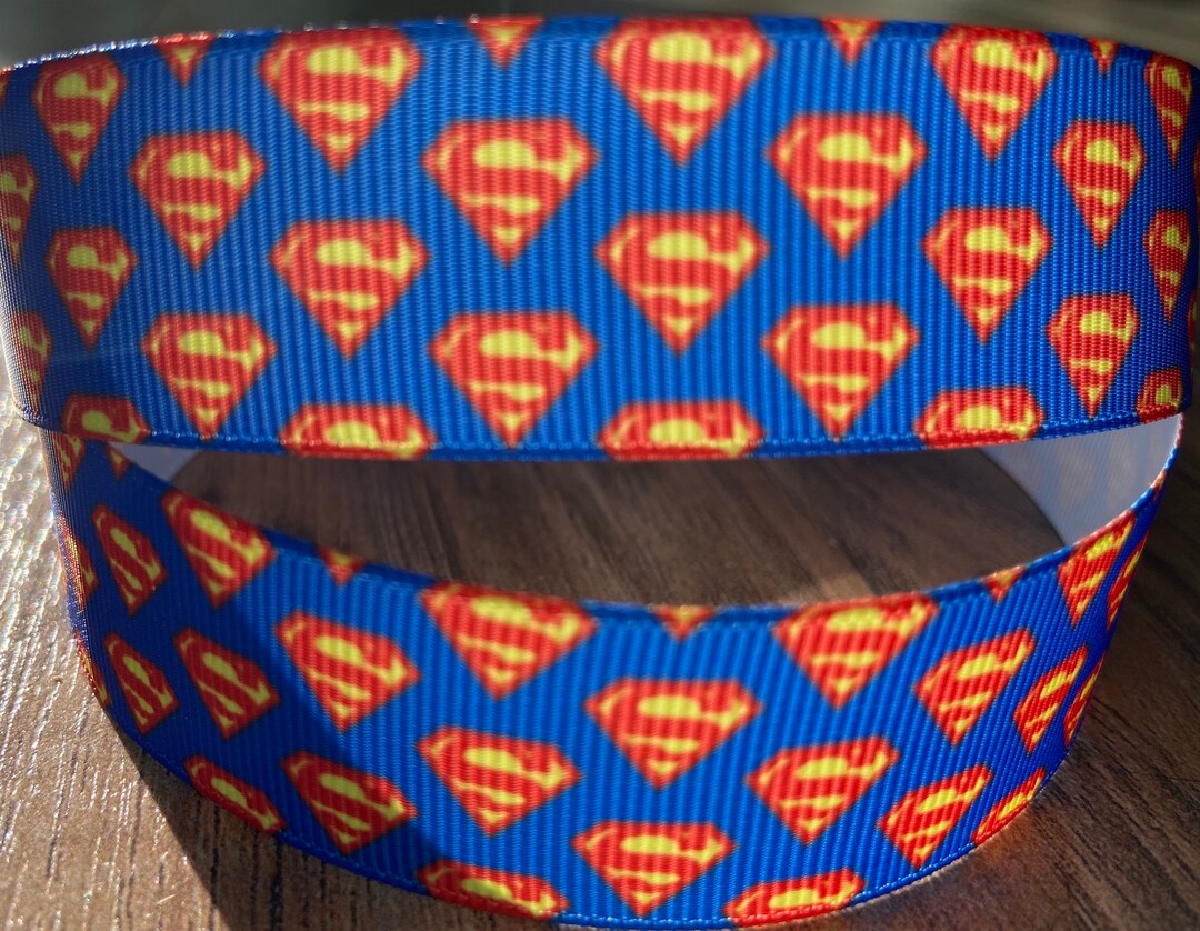 Super Dude Grosgrain Ribbon 16mm 25mm Red Superhero Ribbon - Etsy