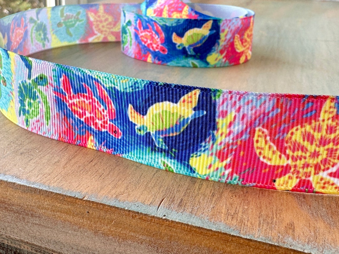 Turtles Grosgrain Ribbon 25mm Sea Turtle Ocean Theme Tie Dye Tortoise ...