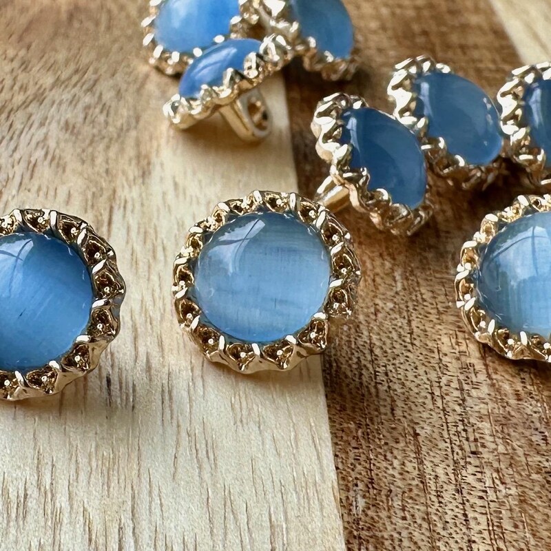 Blue Glass Buttons - Etsy