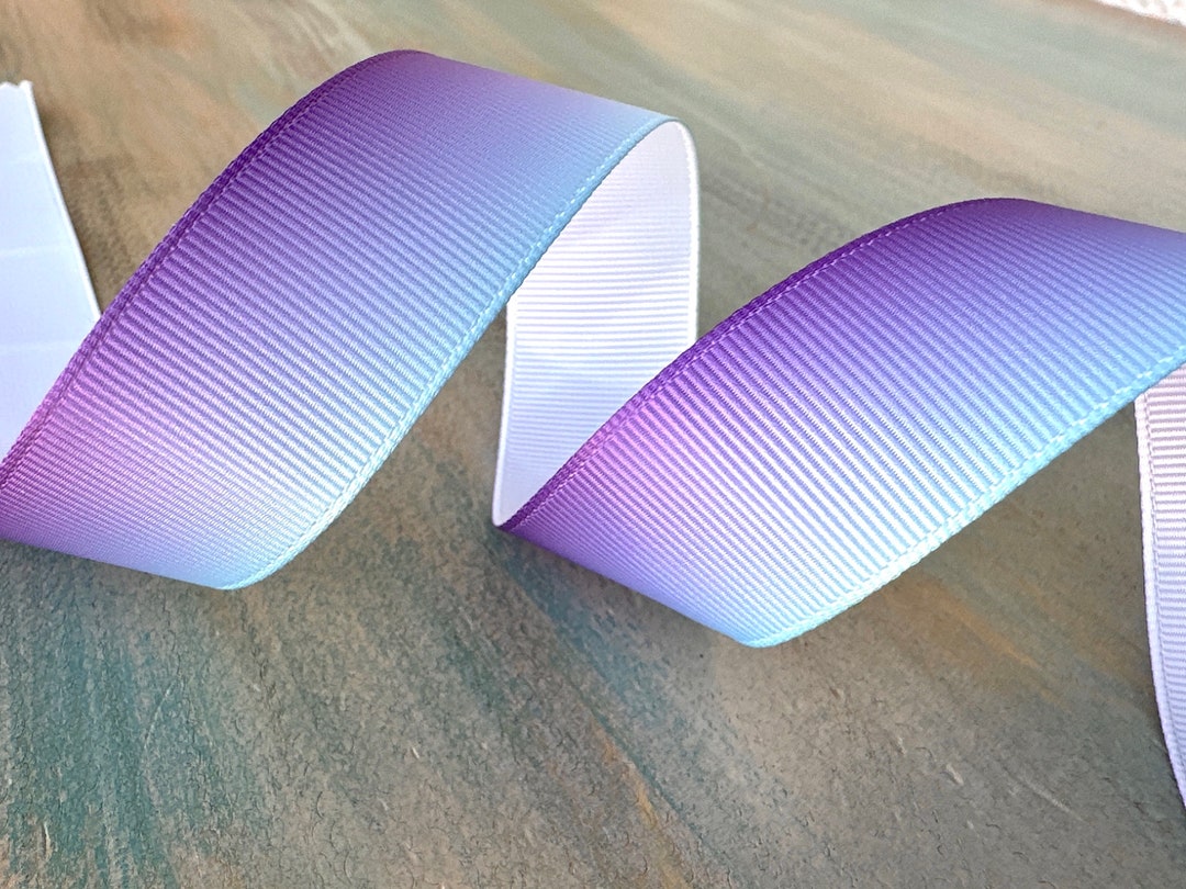 Ombre Sky Grosgrain Ribbon 25mm Purple Plum Blue Ribbon Trim Night Sky ...