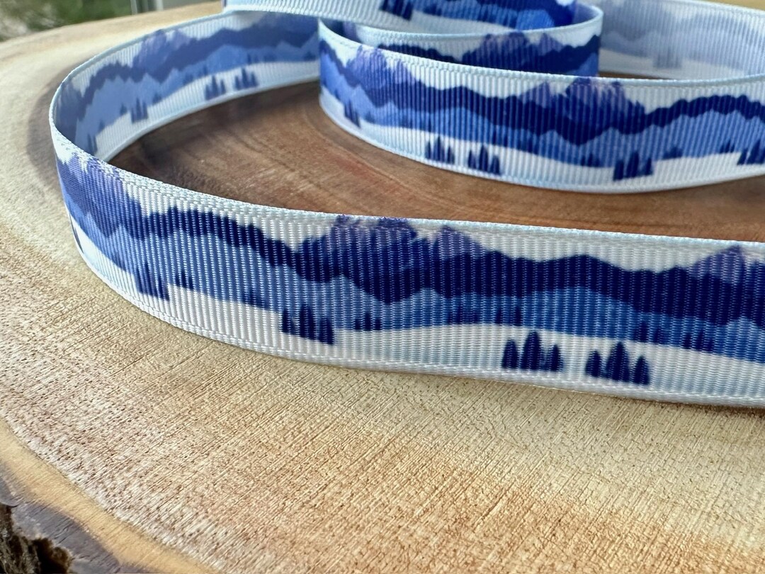 Blue Mountain Grosgrain Ribbon 16mm 22mm Nature Ribbon Outdoor Party ...