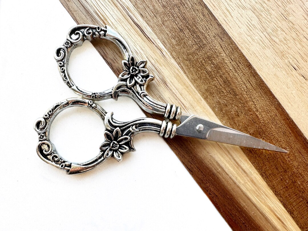 Ornate Stainless Steel Scissors 3.5 Inch Stainless Steel European ...
