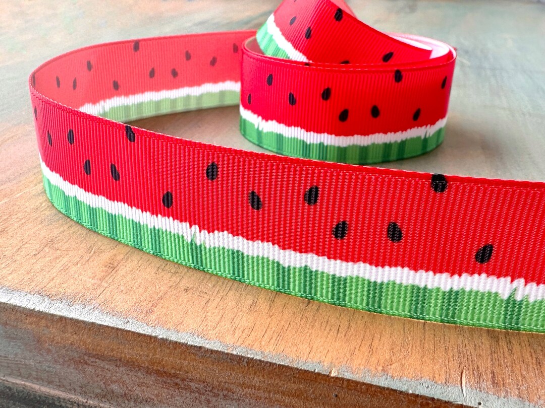 Watermelon Pick Grosgrain Ribbon 10mm 16mm 25mm 38mm Red Watermelon ...