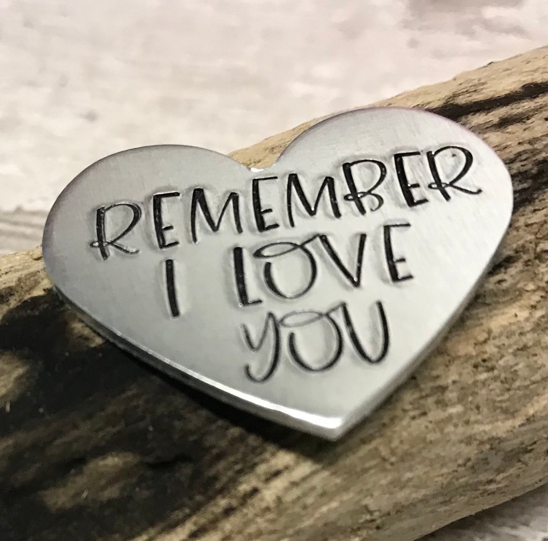 Remember I Love You Pocket Token Pocket Hug Love Token Hand - Etsy UK