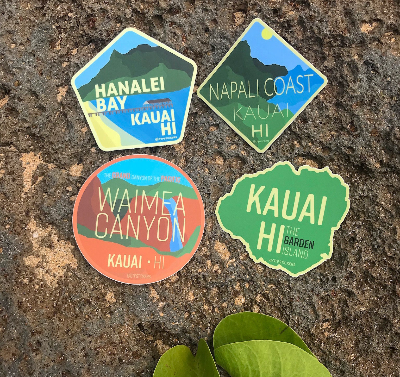 Kauai Vinyl Sticker Set all 4 Napali Coast Waimea Canyon | Etsy