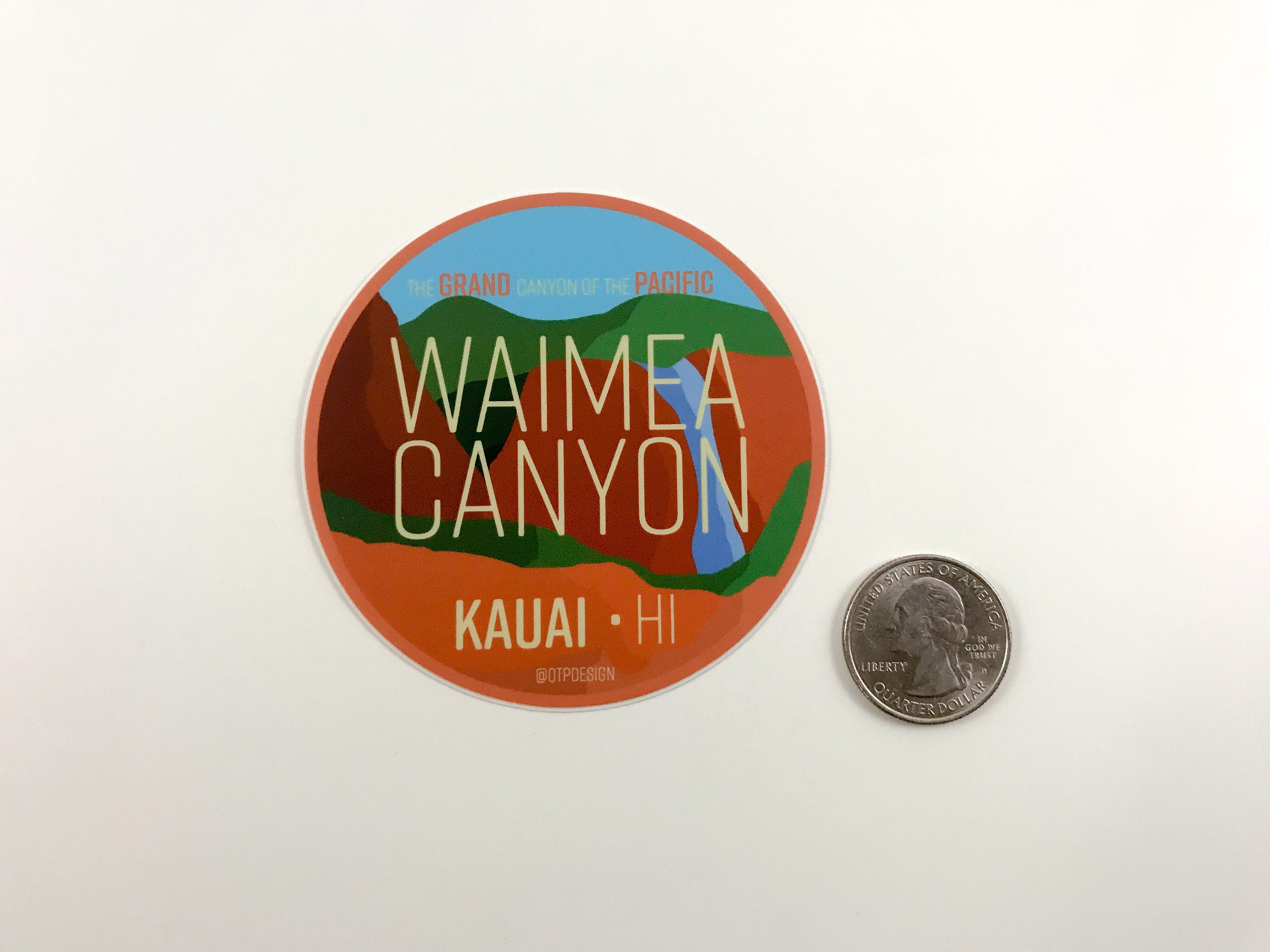 Waimea Canyon Vinyl Sticker Kauai Hawaii Hi Water Bottle - Etsy