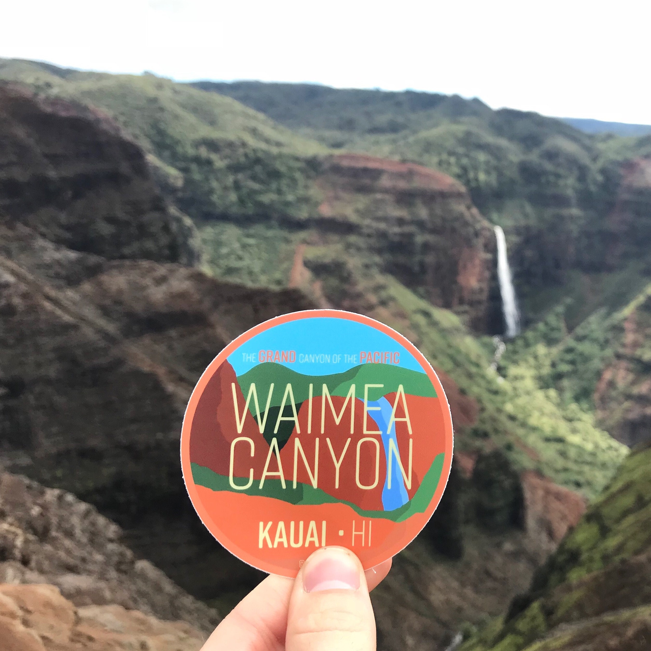 Waimea Canyon Vinyl Sticker Kauai Hawaii Hi Water Bottle - Etsy
