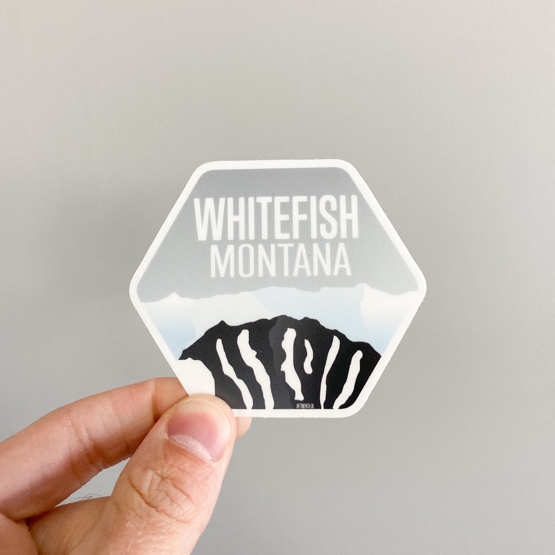 Whitefish Montana Vinyl Sticker Ski Mountains Snowboard NPS - Etsy