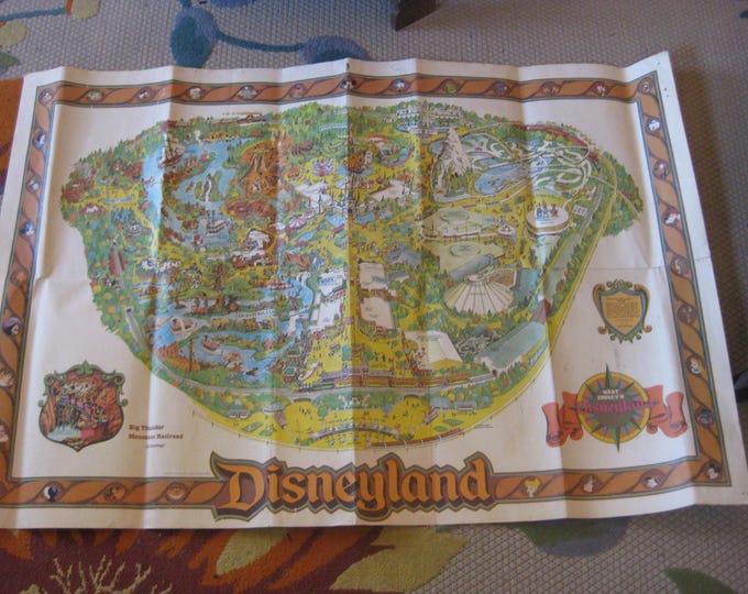 1978 Map of Disneyland 30 in by 44 In - Etsy