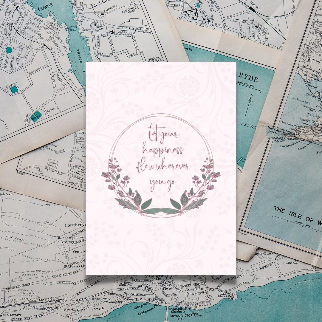 Let Your Happiness Flow Printable Design - Motivational Printable Decor ...