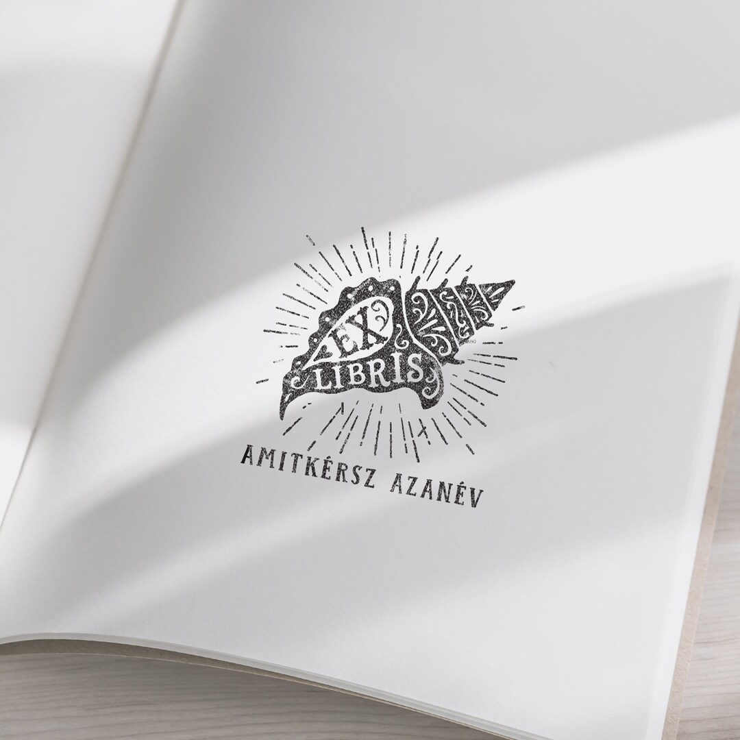 SEA SNAIL Exlibris Stamp, Book Stamp,personalized Stamp,custom,unique ...