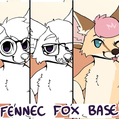 Fennec Fox Anthro Ref Sheet Base - Etsy