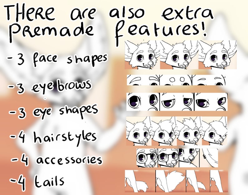 Fennec Fox Anthro Ref Sheet Base - Etsy Ireland