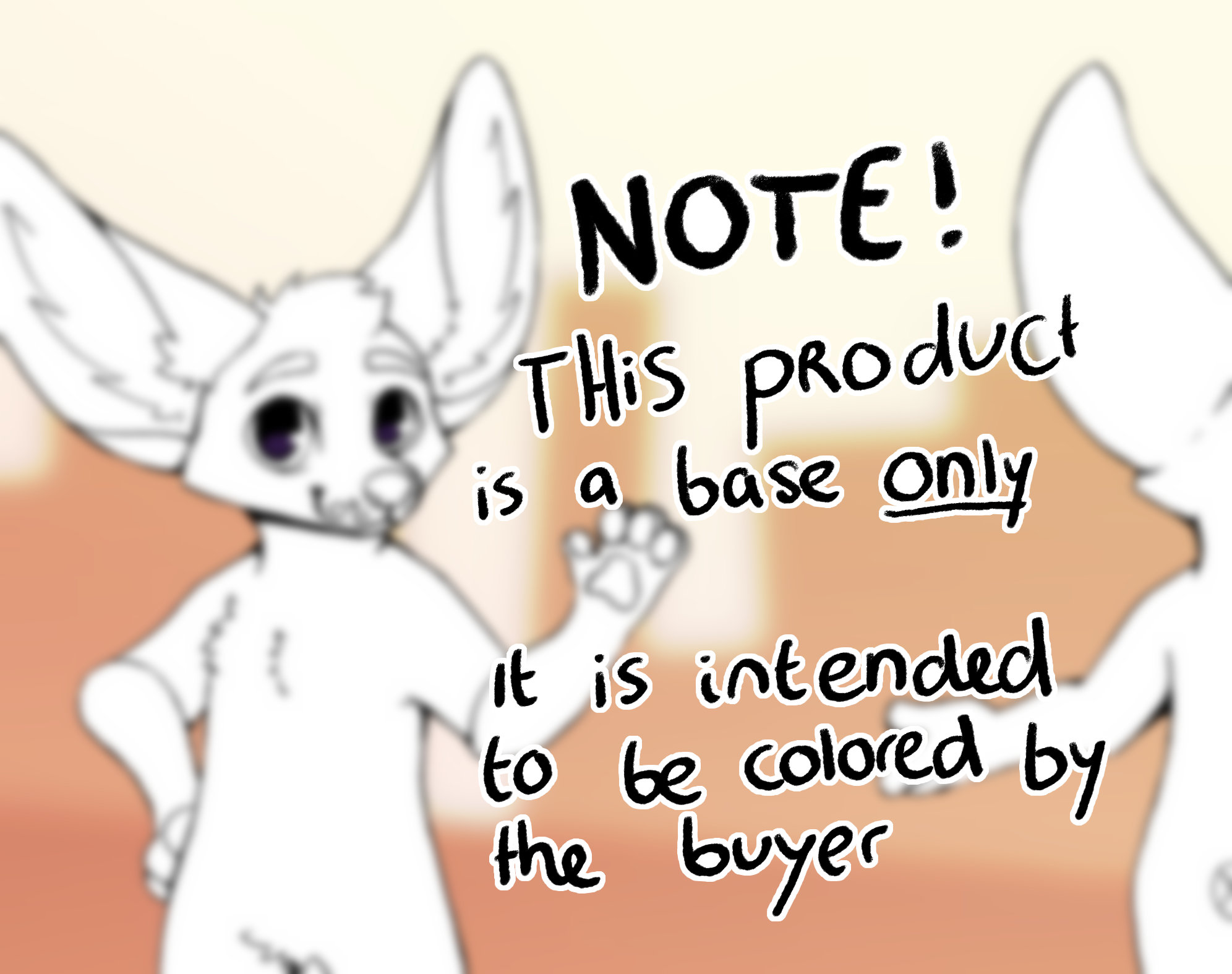Fennec Fox Anthro Ref Sheet Base - Etsy