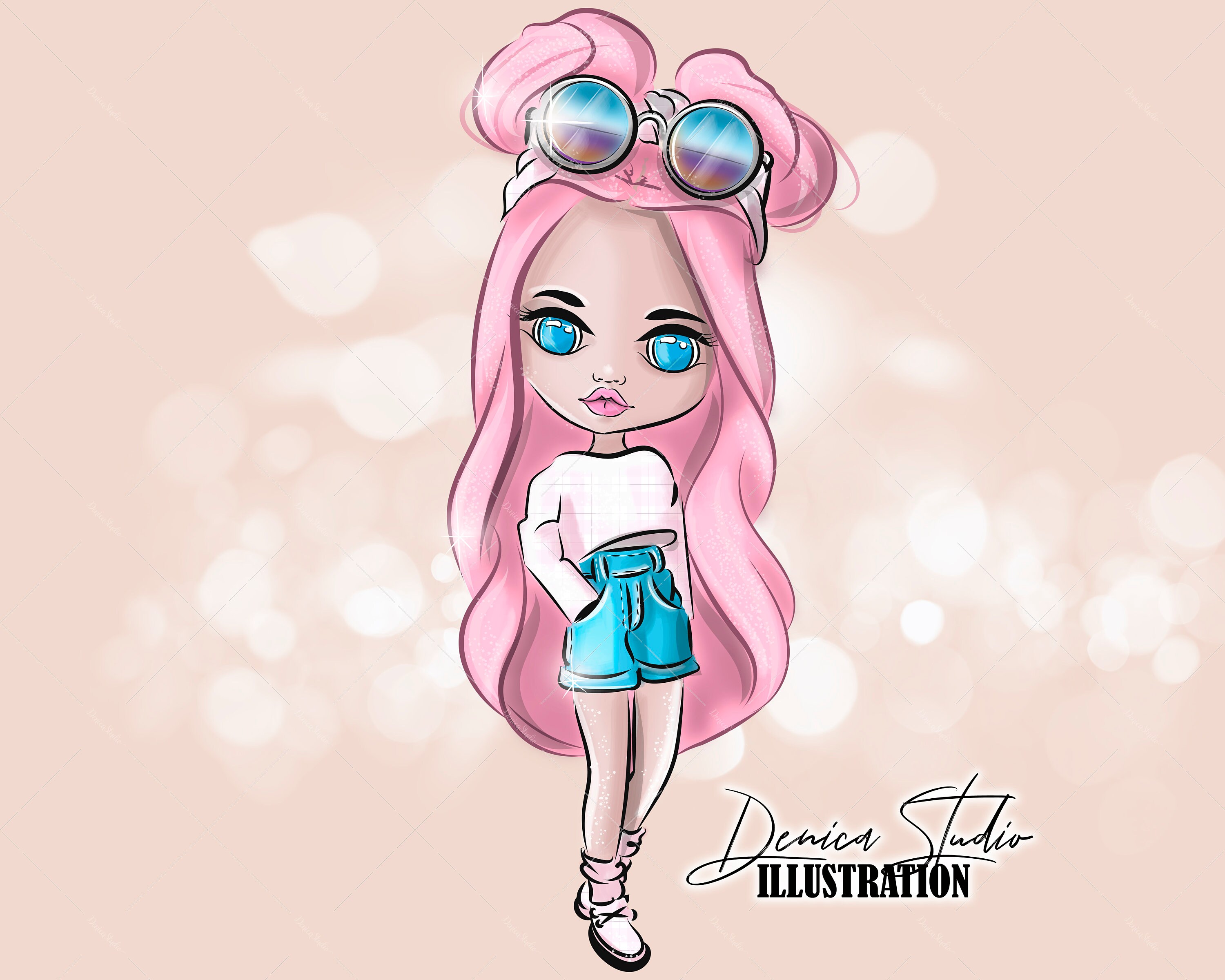 Cute Dolls Clipart Set Blithe Dolls Clipart Girls Clipart - Etsy México