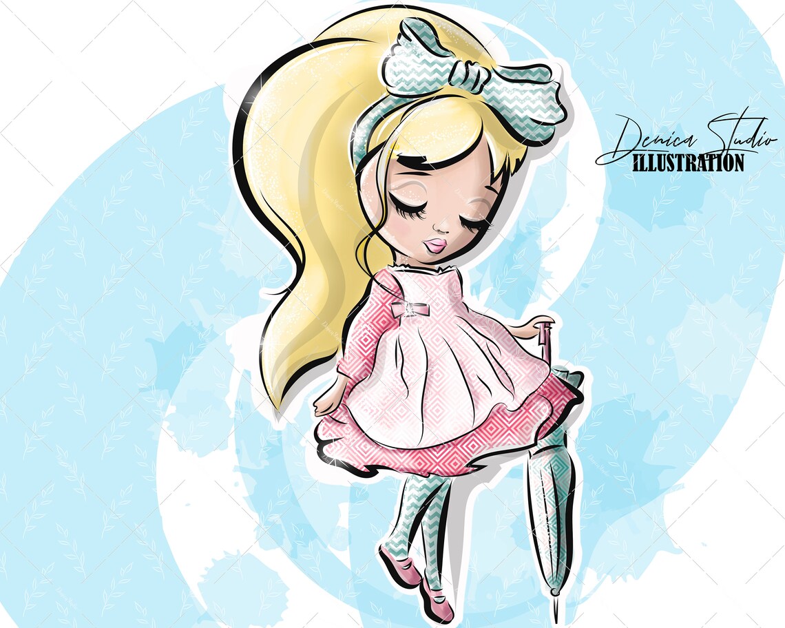 Cute Dolls Clipart Set Blithe Dolls Clipart Girls Clipart - Etsy