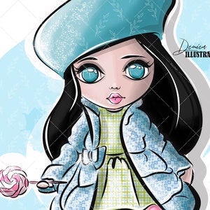 Cute Dolls Clipart Set, Blithe Dolls Clipart Girls Clipart Fashion ...