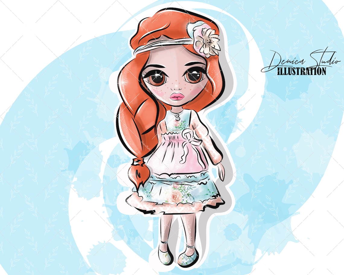 Cute Dolls Clipart Set Blithe Dolls Clipart Girls Clipart - Etsy