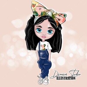 Cute Dolls Clipart Set, Blithe Dolls Clipart Girls Clipart Fashion ...