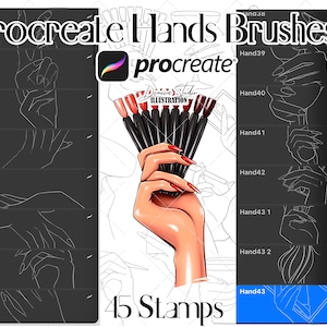 Procreate Brushes, Female Hand Brushes, Procreate Stamps, Body Poses, Body Stamps, Procreate ...
