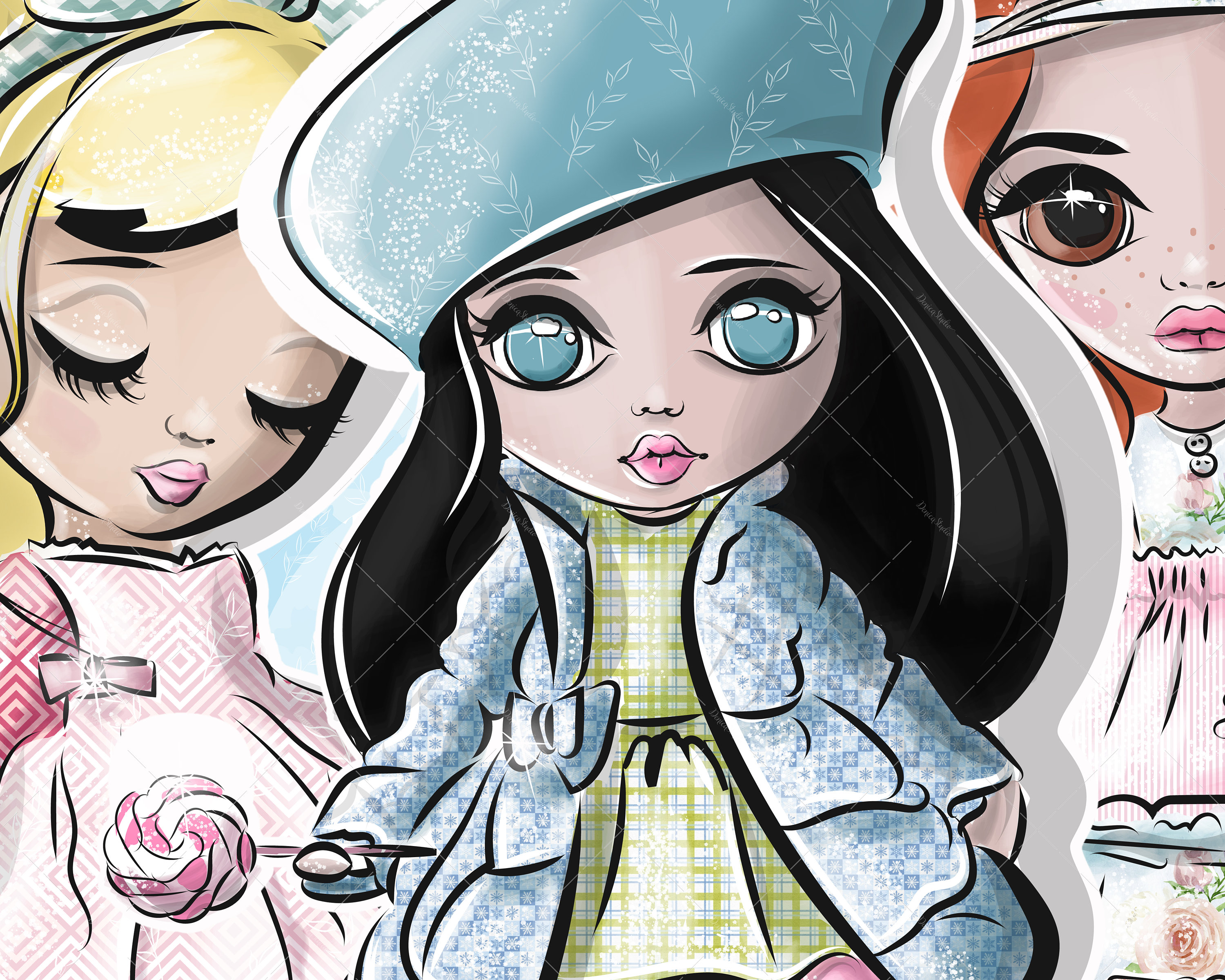 Cute Dolls Clipart Set Blithe Dolls Clipart Girls Clipart - Etsy Australia