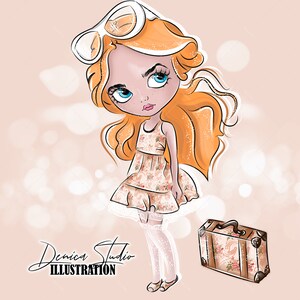 Cute Dolls Clipart Set, Blithe Dolls Clipart Girls Clipart Fashion ...