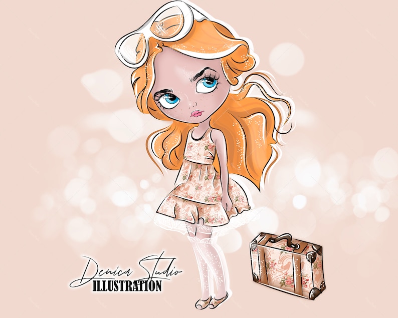 Cute Dolls Clipart Set Blithe Dolls Clipart Girls Clipart - Etsy