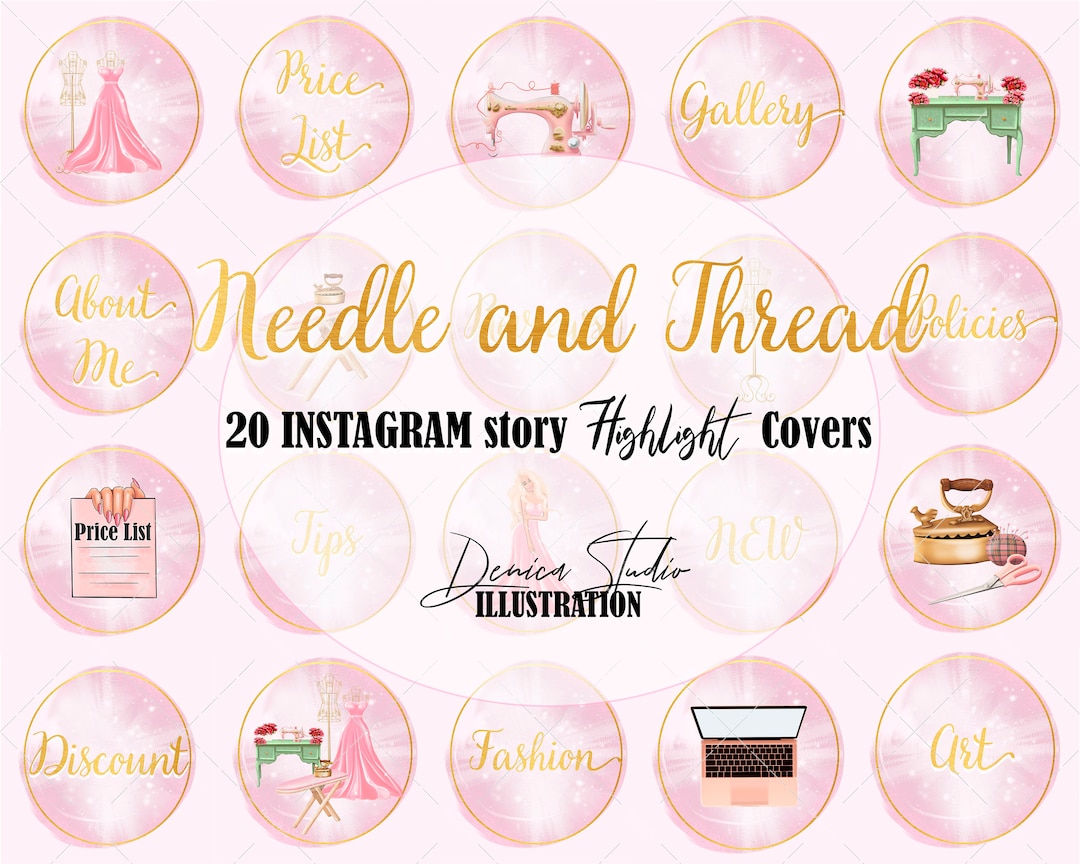Needle & Thread Instagram Highlight Covers: Sewing Icons (digital ...