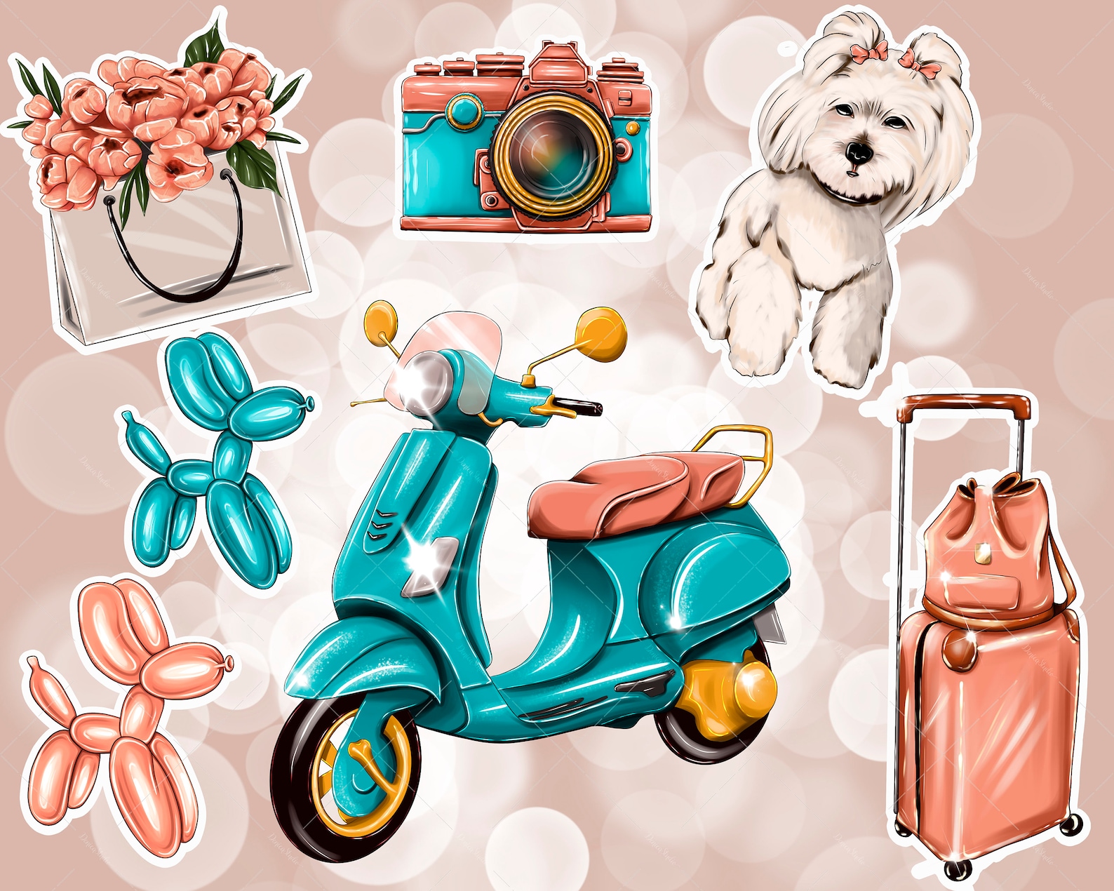 Cute Dolls Clipart Set, Blithe Dolls Clipart Girls Clipart Fashion ...