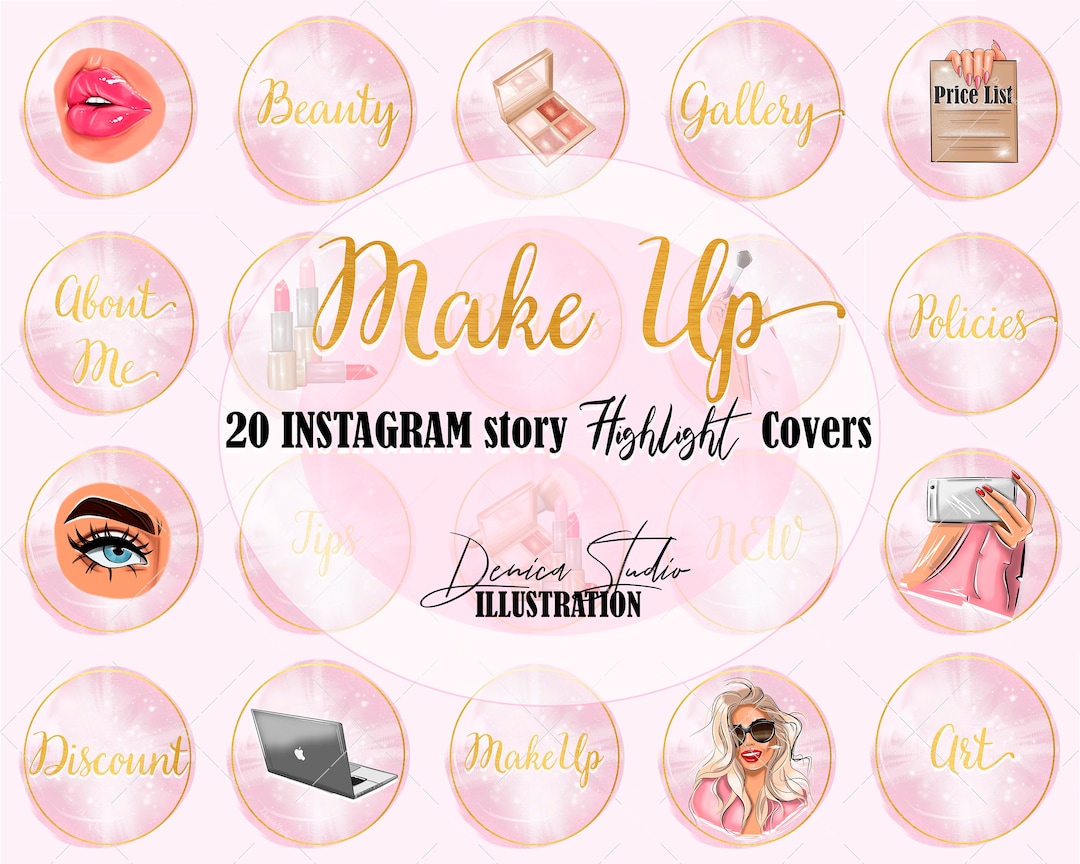 Make up Artist Instagram Story Highlight Covers, Highlight Icons ...