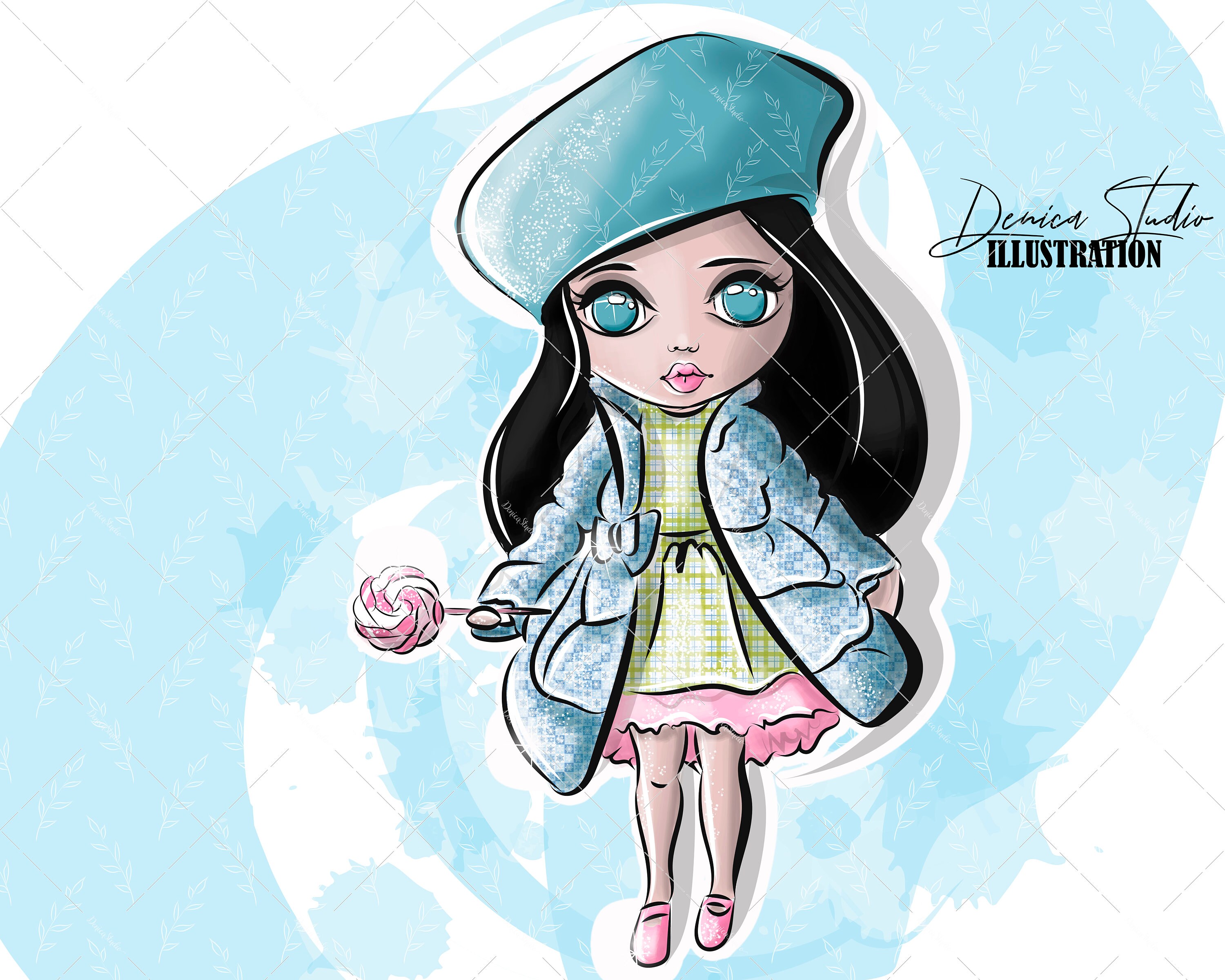 Cute Dolls Clipart Set Blithe Dolls Clipart Girls Clipart - Etsy