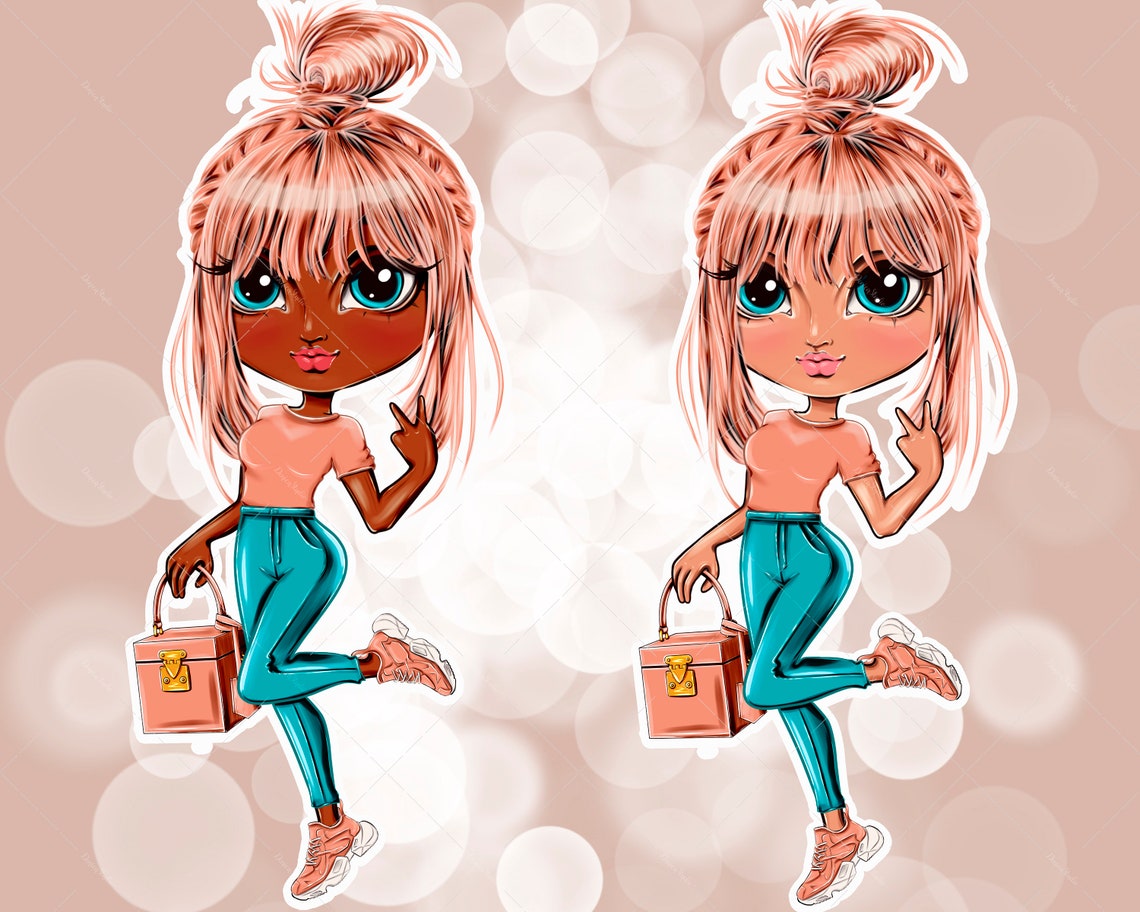 Cute Dolls Clipart Set, Blithe Dolls Clipart Girls Clipart Fashion ...