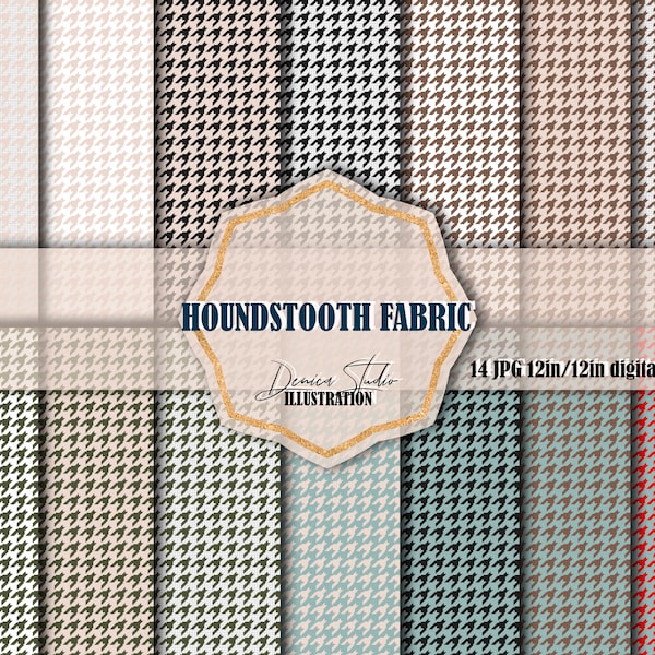 Houndstooth Fabric - Etsy