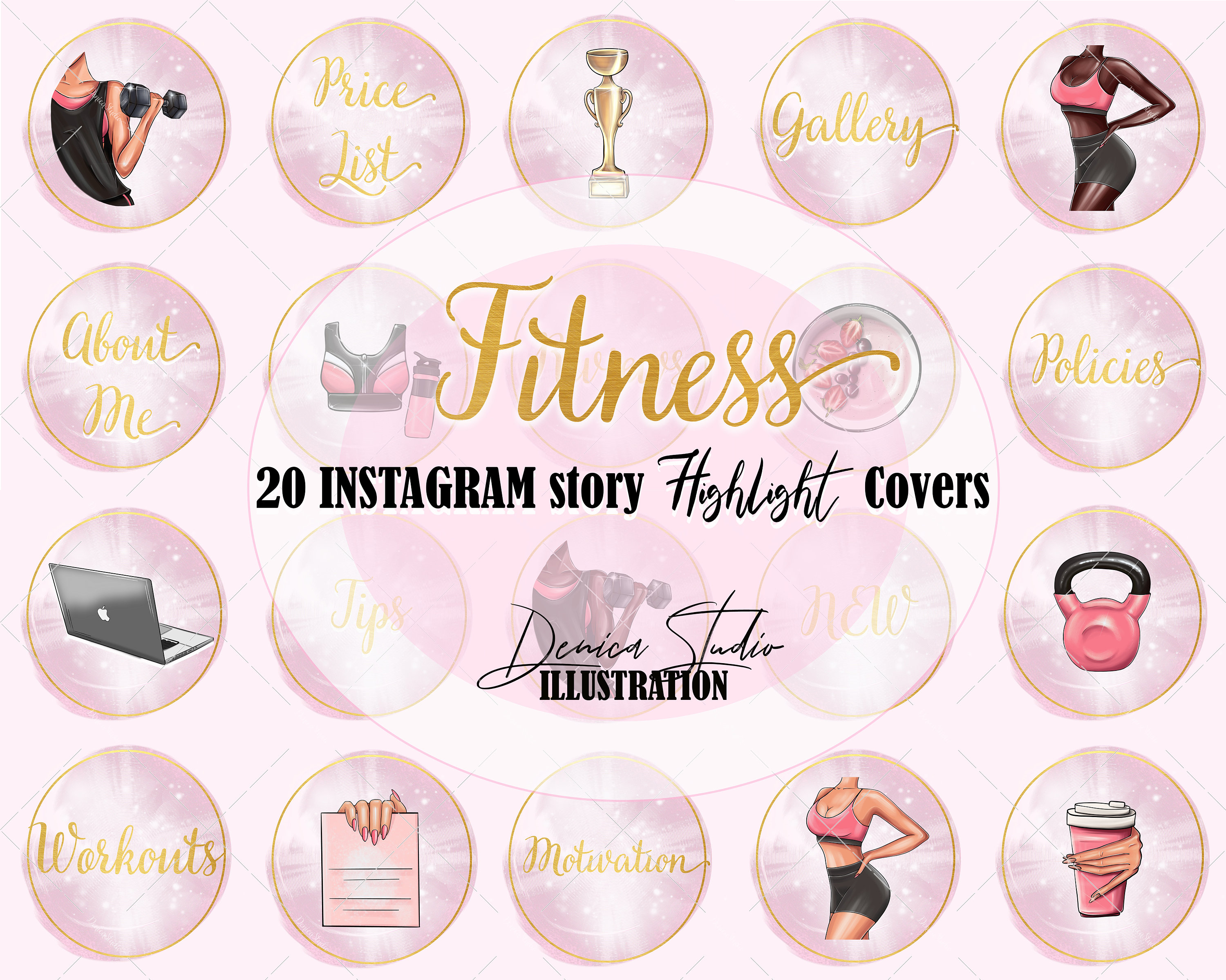 Fitness Instagram Story Highlight Covers Highlight Icons - Etsy UK