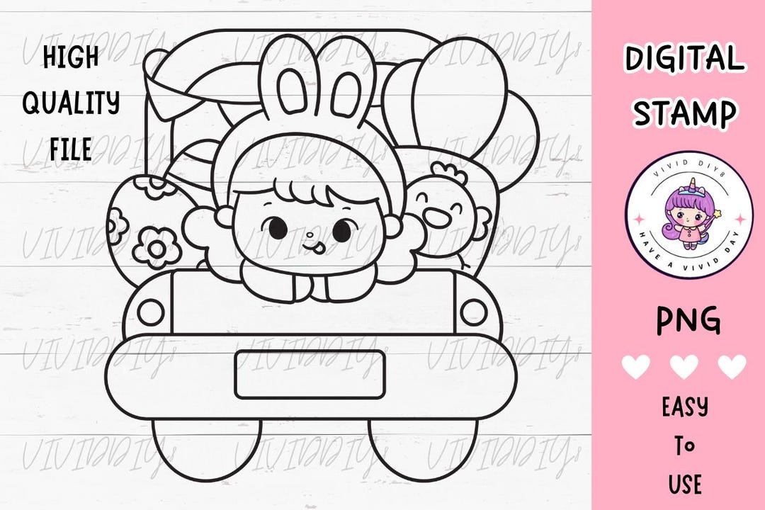 Digi Stamps- Png Clipart, Easter Digi Stamps Lets Doodles, Easter Girl ...