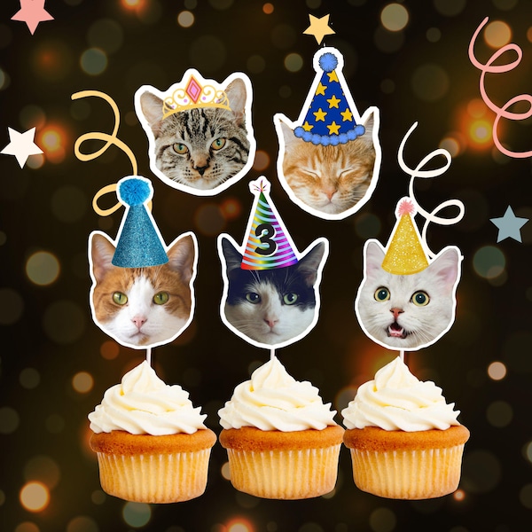 Cute Cat Face Topper - Etsy