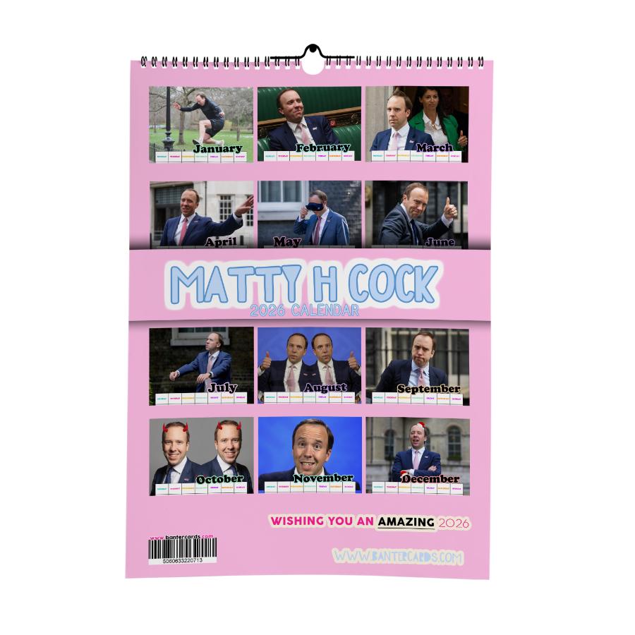 Matt Hancock 2026 Calendar - Funny Calendar - Funny Planer - Etsy