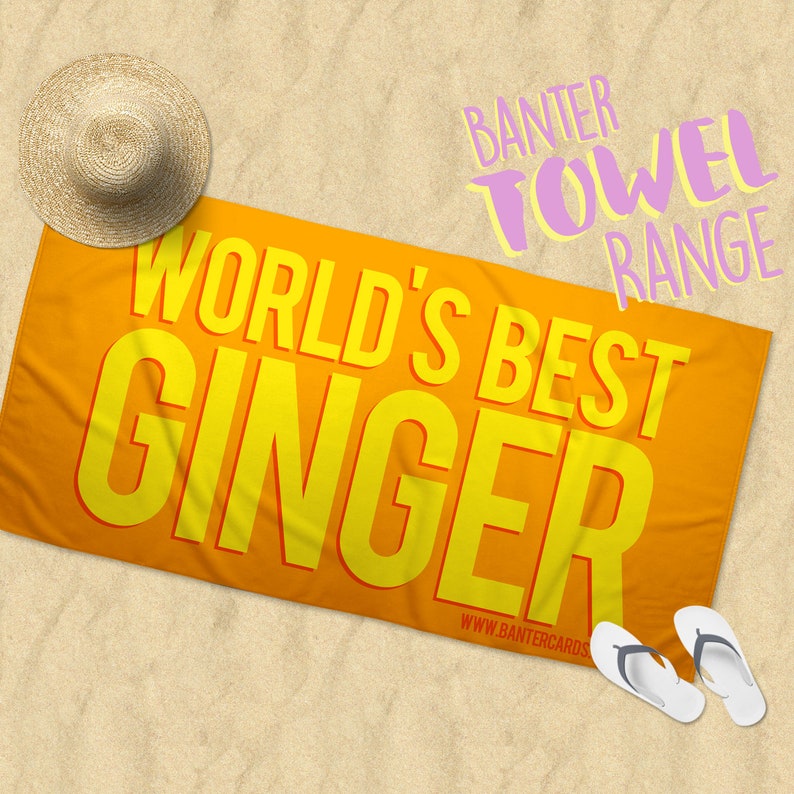 World's Best Ginger Towel, Holiday, Banter Cards, Banter Gifts, Funny ...