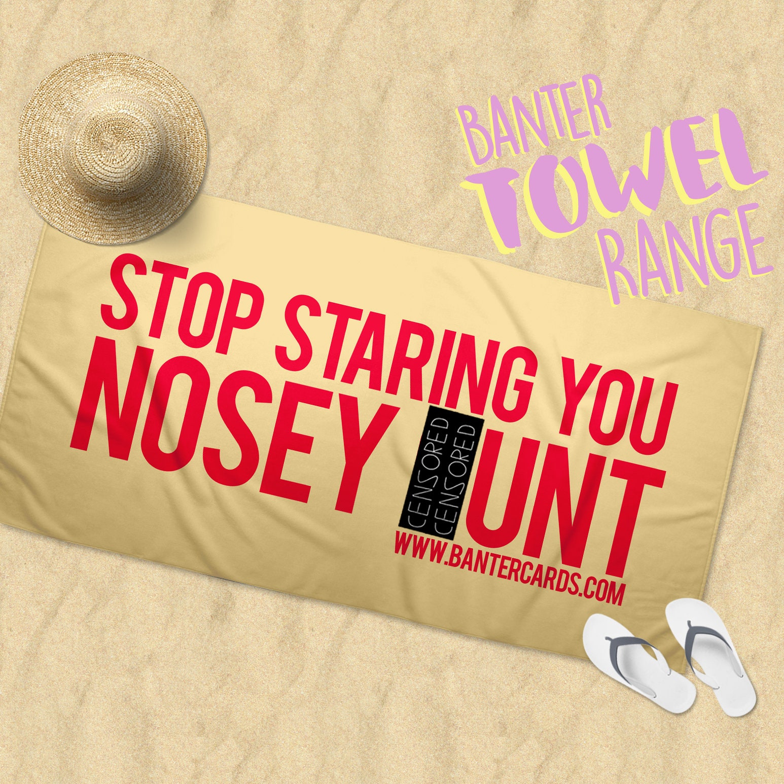 Stop Staring You Nosey Cnt,funny Towel,funny Gifts,banter Cards,banter ...