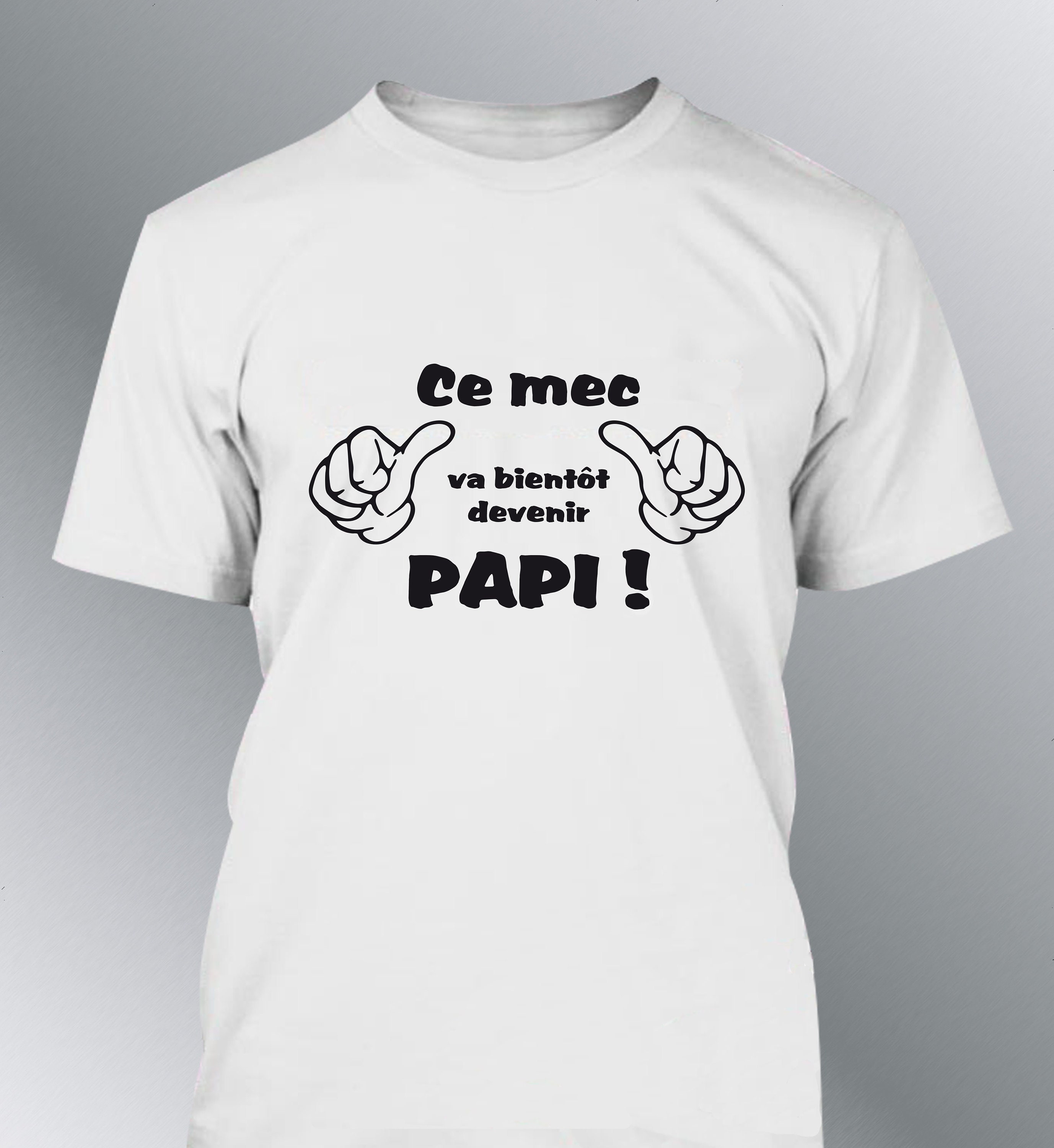 T-shirt Homme humour mec Bientot PAPI humour futur grand-père naissance ...